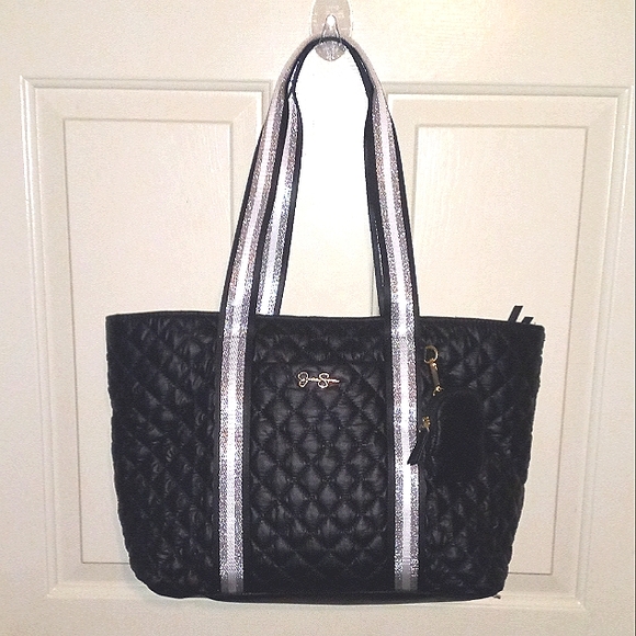Jessica Simpson | Bags | Ladies Huge Jessica Simpson Quilted Black Tote ...
